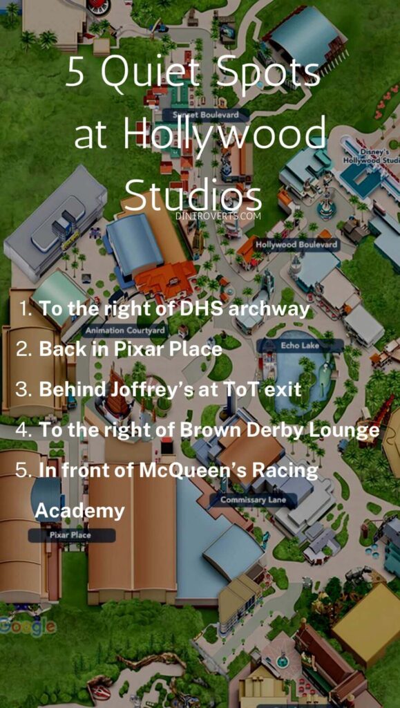 Top five quiet spots at Disney’s Hollywood Studios - D•Introverts